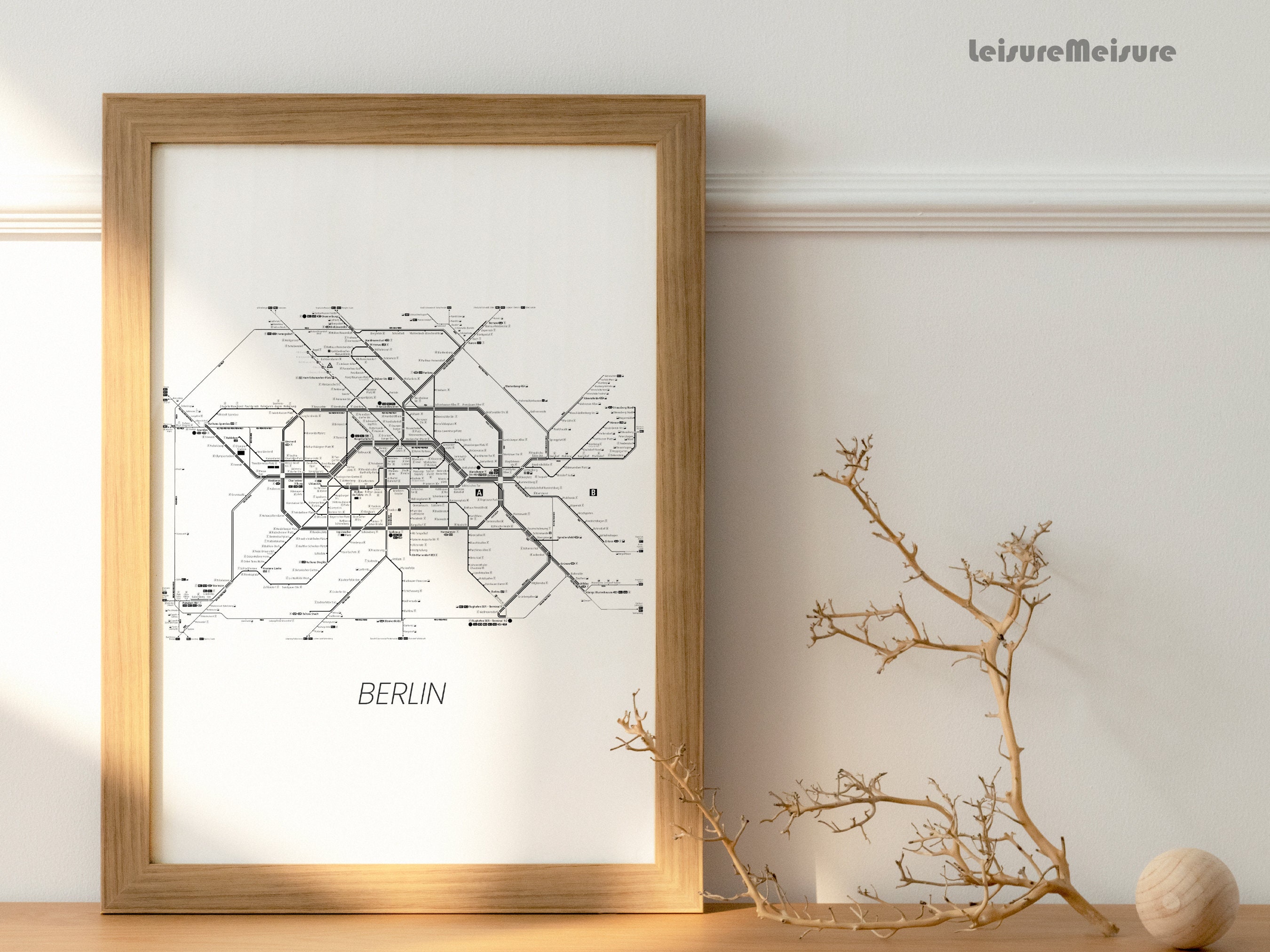 Berlin Metro Map | Digital Printable Wall Art | Print Download City Subway Poster | Printable ...