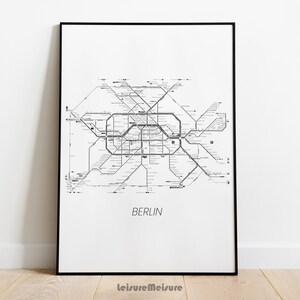 Berlin Metro Map | Digital Printable Wall Art | Print Download City ...