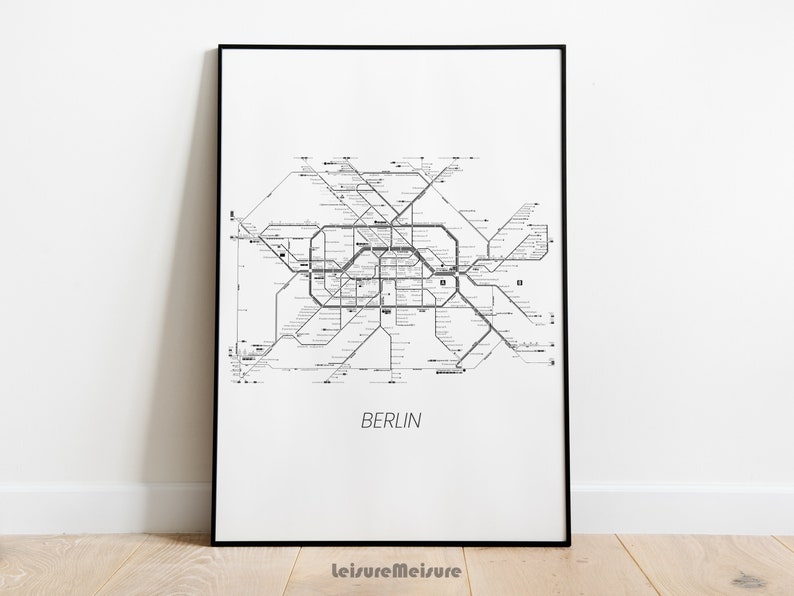 Berlin Metro Map | Digital Printable Wall Art | Print Download City ...