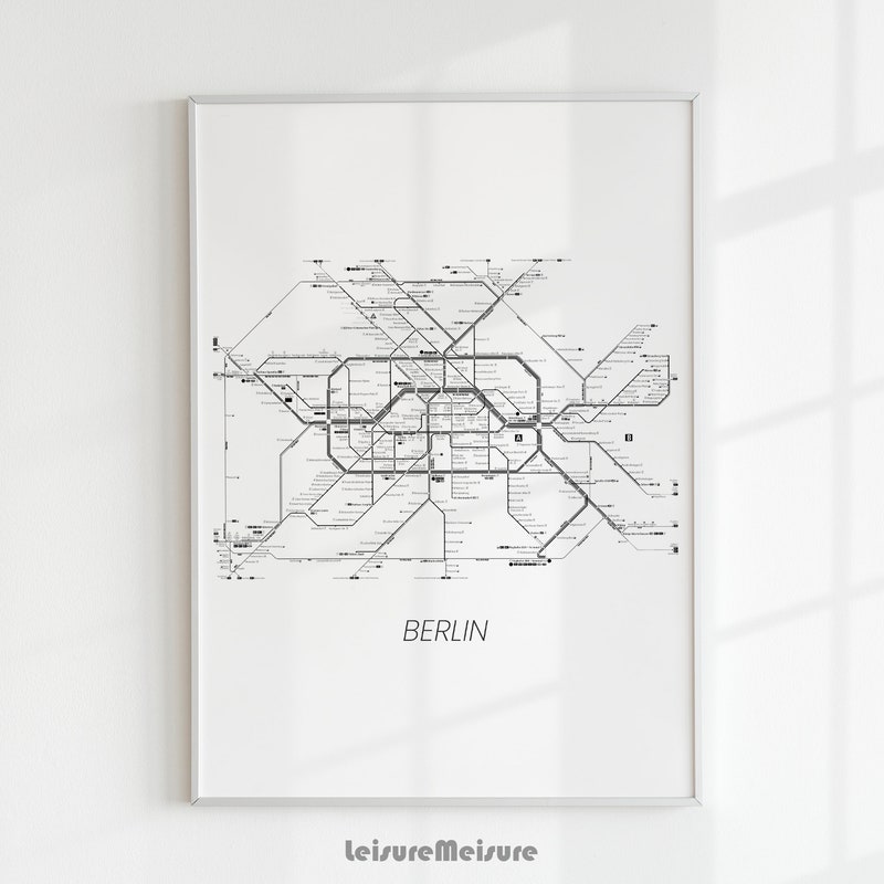 Berlin Metro Train Map - Etsy