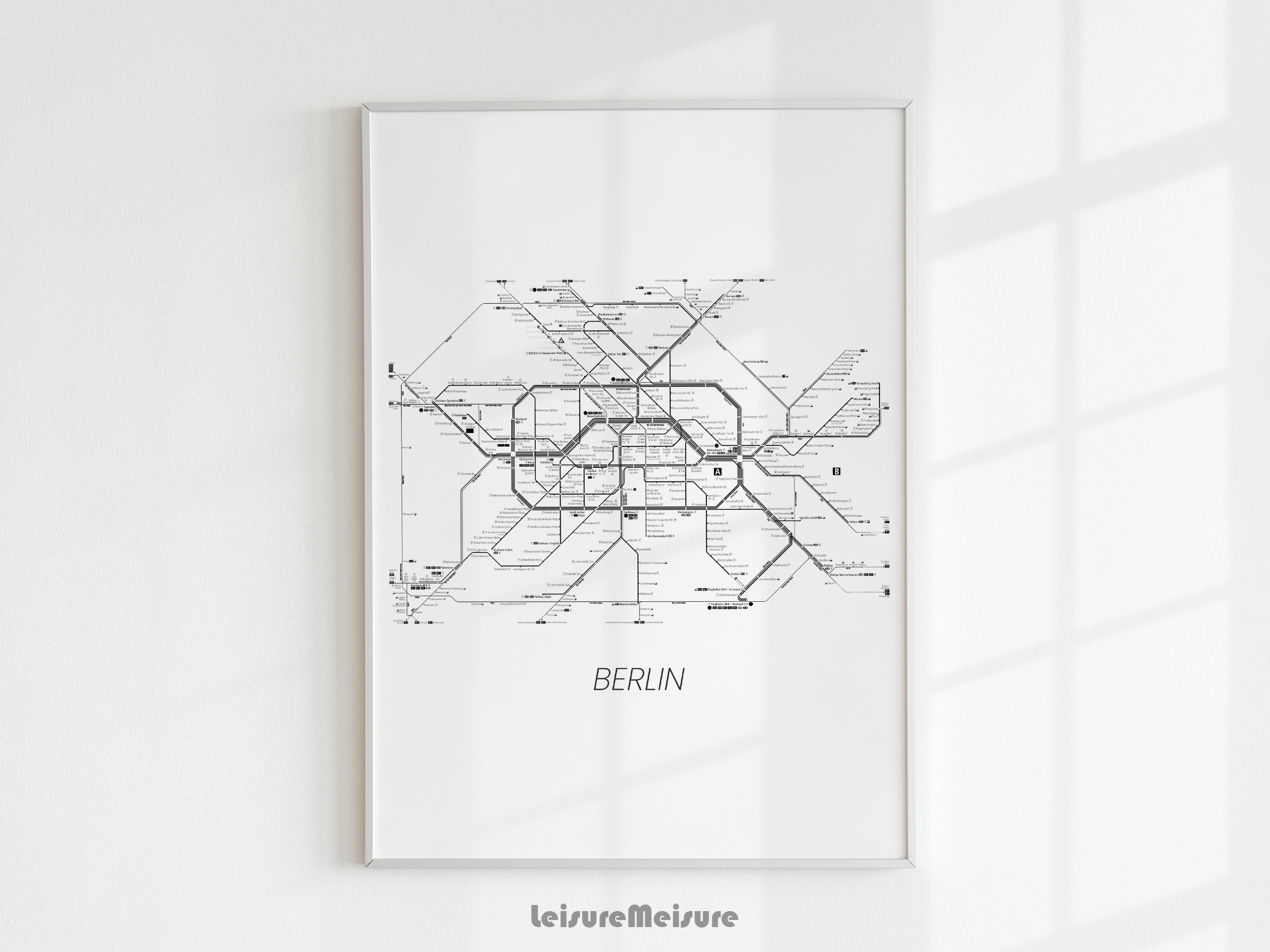 Berlin Metro Map | Digital Printable Wall Art | Print Download City ...