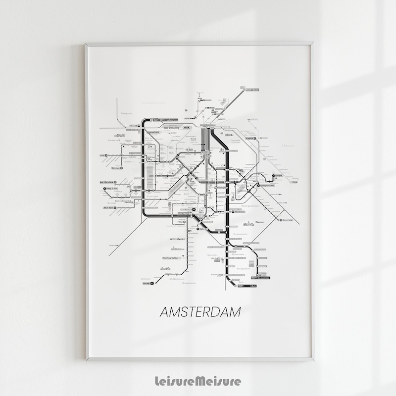 Amsterdam Map - Etsy