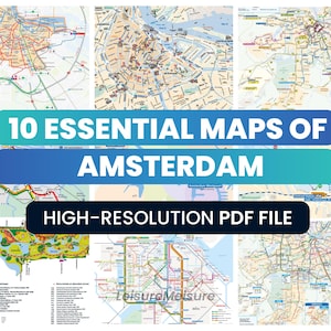 10 Amsterdam Maps Bundle: Metro and Rail Guides - Amsterdam Sightseeing ...