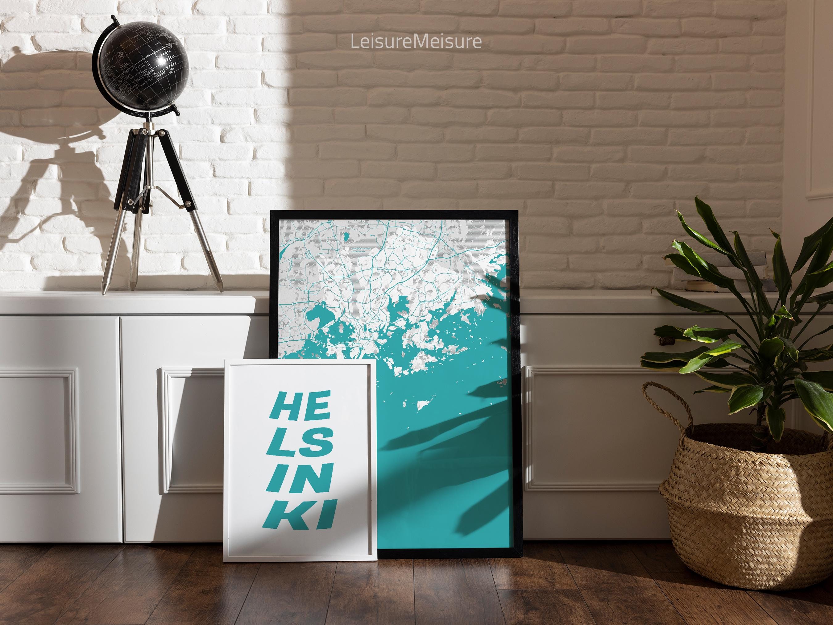 Set of 3 Helsinki City Map | Printable Wall Art | Finland Helsinki ...