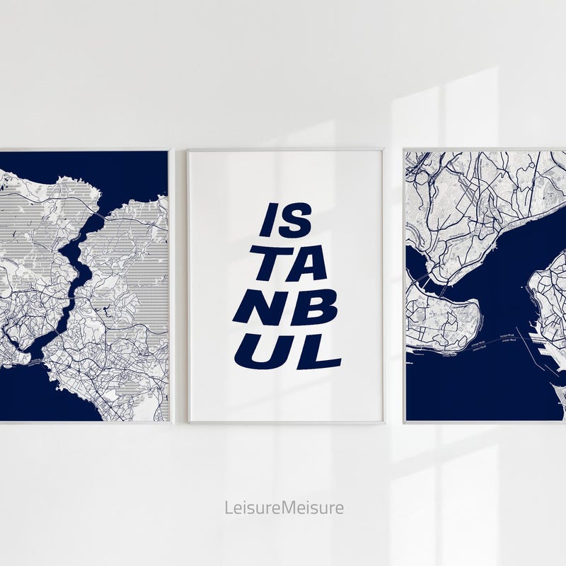 Custom Map Set 3 Canvas - Etsy UK