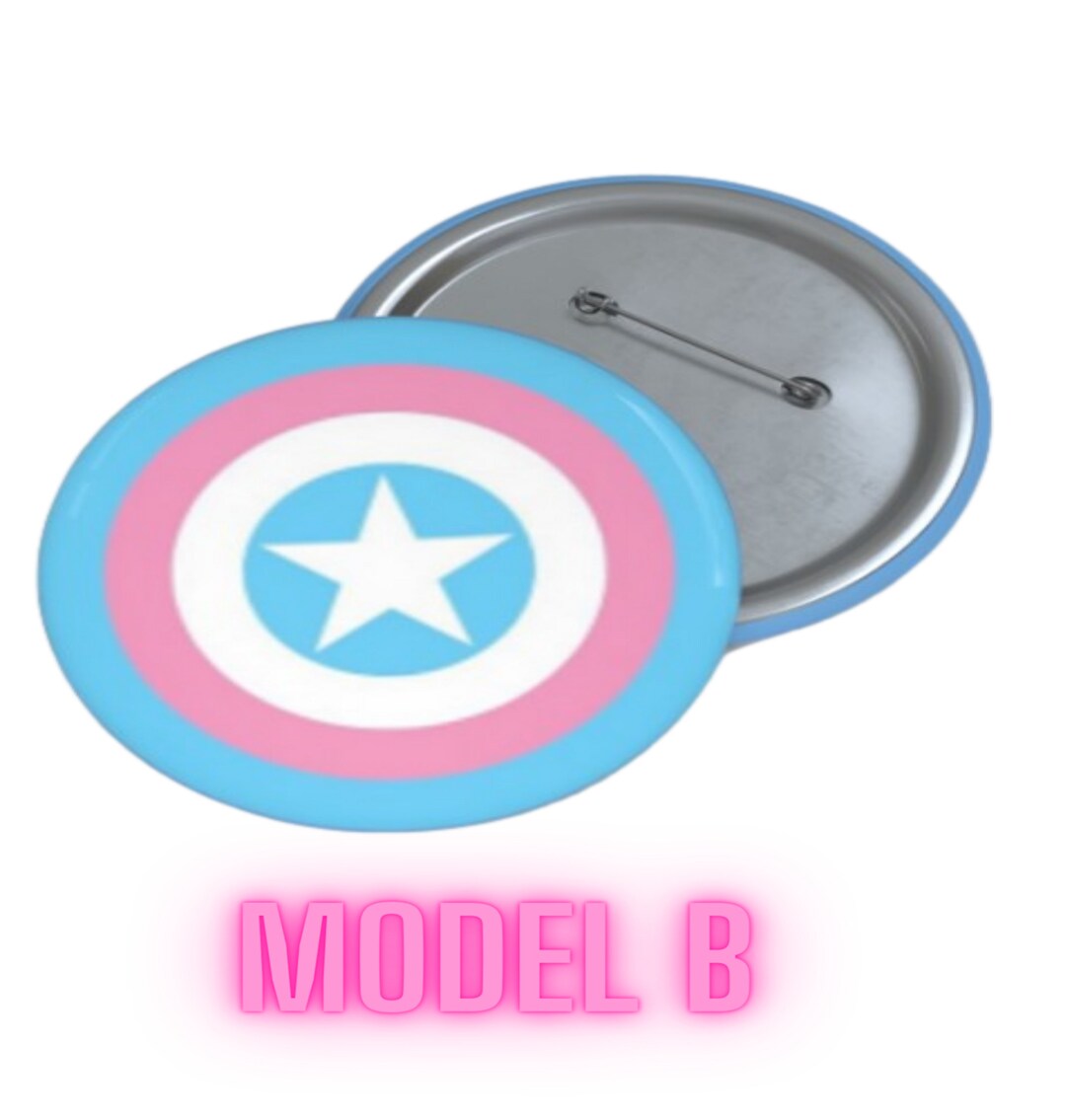 Custom Pin Buttons,captain America Pride Buttons,trans Rights ...