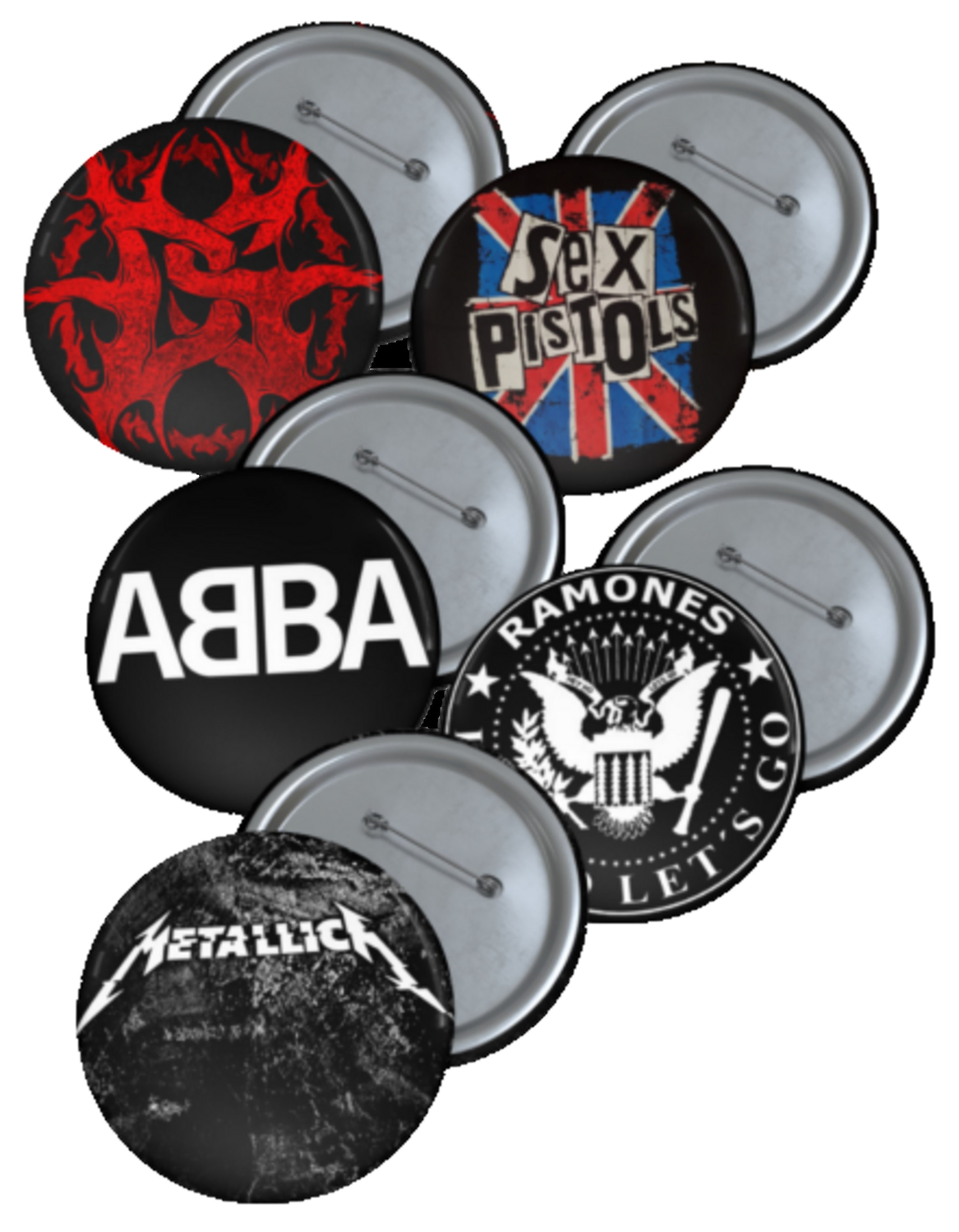 Death Black Punk Metal Pinback Button Pins, Band Pins, Music Pins,punk ...