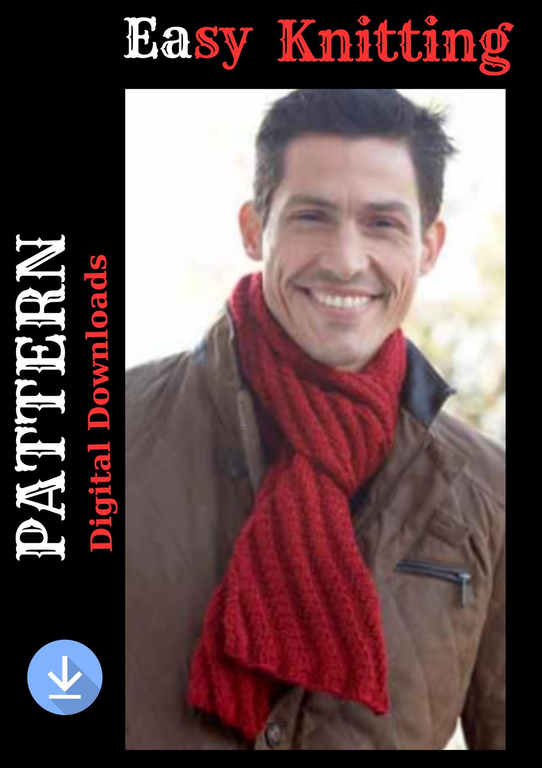 PDF ENGLISH Knitting Pattern, Men's Scarf Scarves for Men Men's Scarf ...