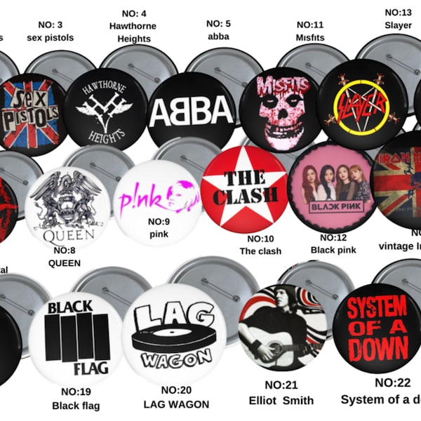 Band Pin Badges - Etsy