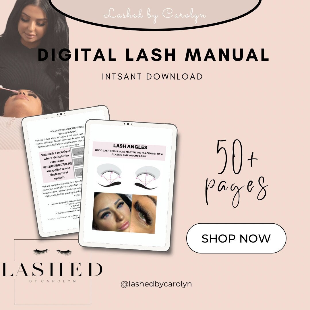 LASH TRAINING MANUAL, Pdf Classic, Hybrids and Volume Eyelash ...