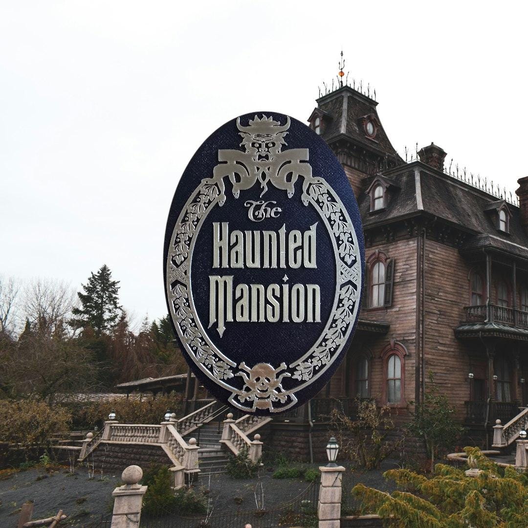 Haunted Mansion Sign, Phantom Manor Sign - Etsy