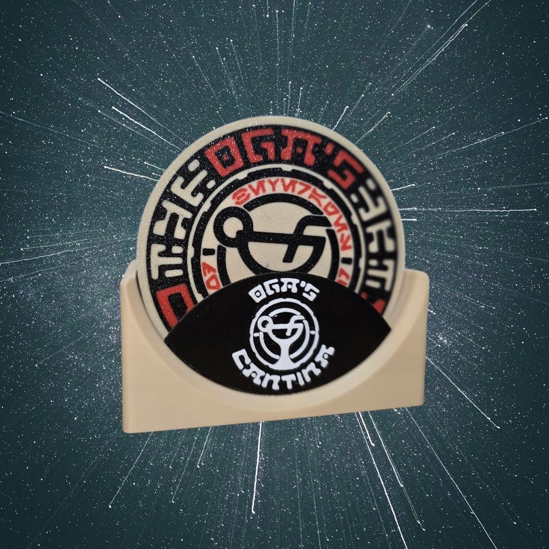 Oga's Cantina Coasters With Display Stand - Star Wars Galaxy's Edge ...