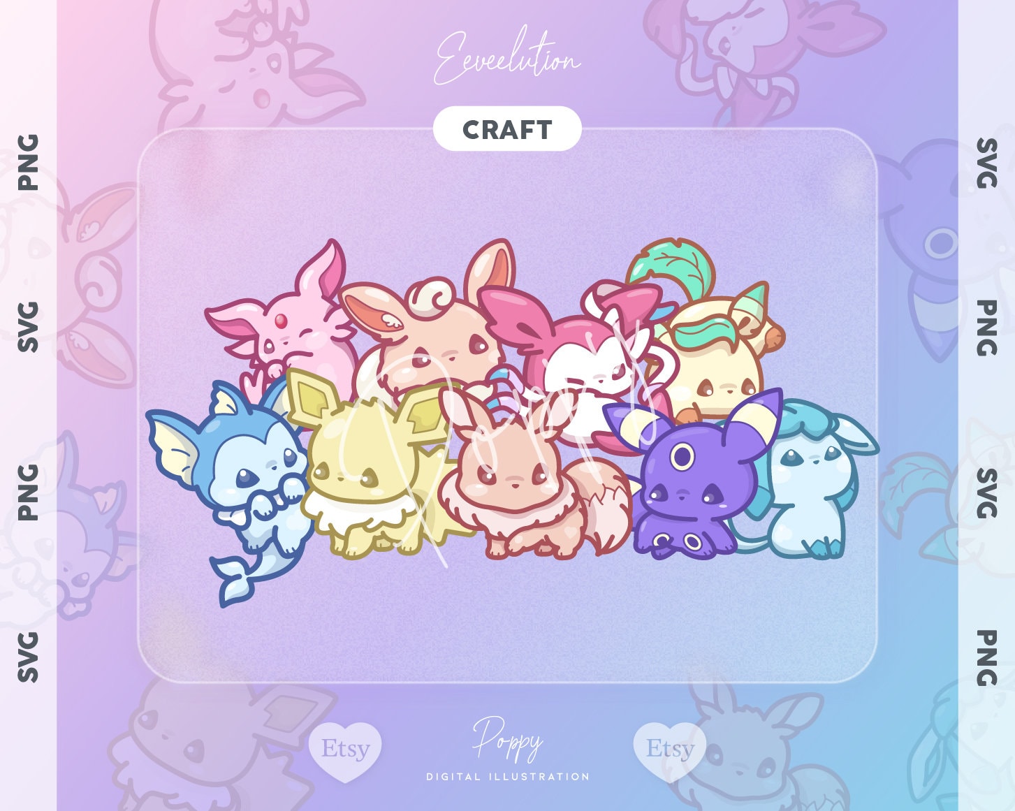 Bases De Eeveelutions De Chibi Eevee Chibi Etsy.de