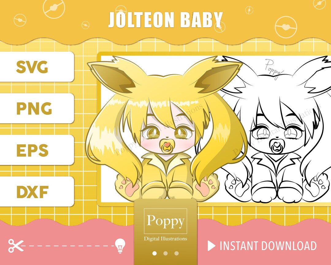 Jolteon SVG / Jolteon PNG silueta / dxf en capas / clipart eps - Etsy ...