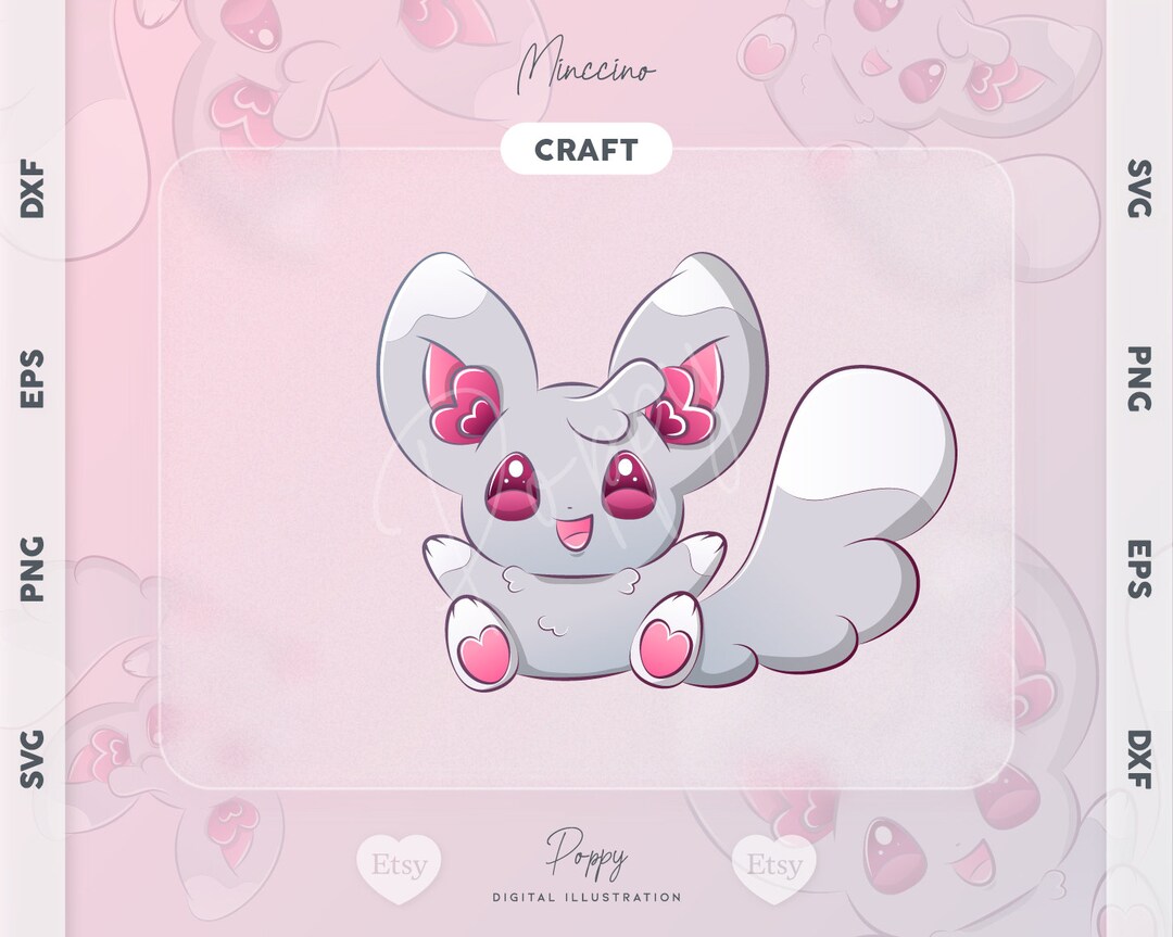 Minccino SVG Silhouette / Cinccino PNG / Minccino SVG / Layered Dxf ...
