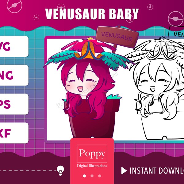Venusaur Clipart - Etsy
