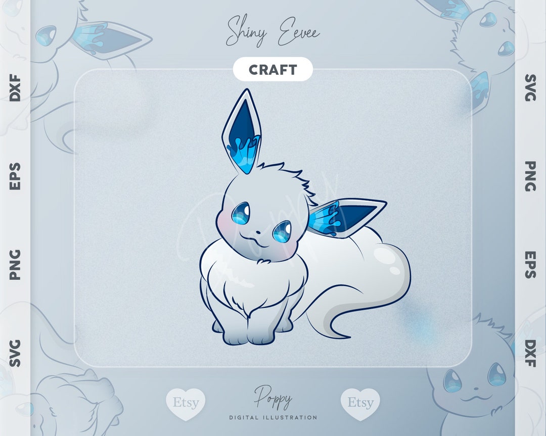 Shiny Eevee SVG Silhouette / Sub Badge for Twitch / PNG / Layered Dxf ...