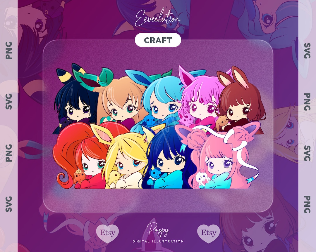 Eeveelution Girl With Plush - Etsy