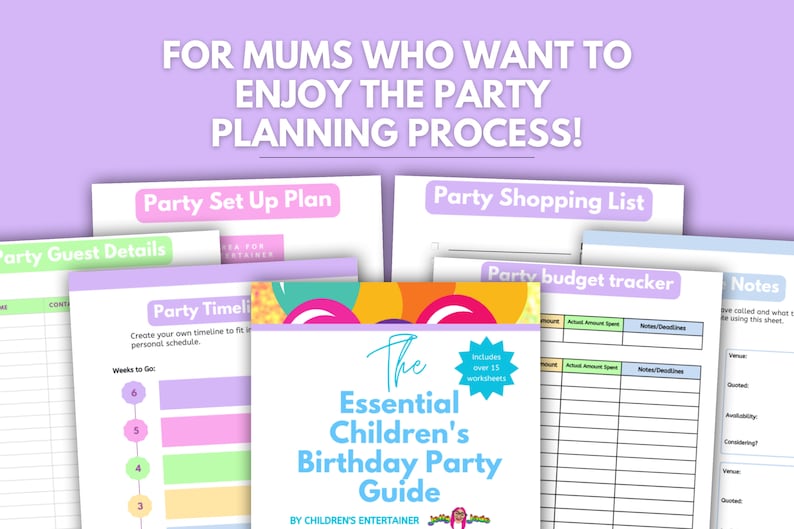 Digital Children's Birthday Party Guide, Birthday Party Planning for ...
