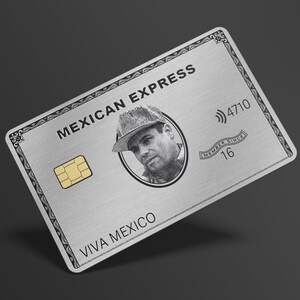 El Chapo Mexican Exp Credit Card Vinyl Sticker, Credit Card Cover ...