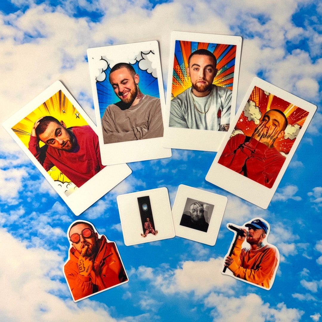 Mac Miller Sticker Pack, 8 Pack Photo Stickers, Cut-out Stickers, Album ...