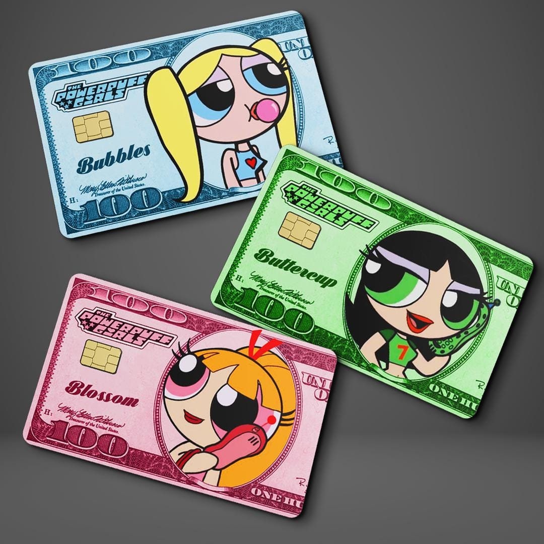 Powerpuff Girls Credit Card Skins, Custom Credit Card Skins, Powerpuff ...