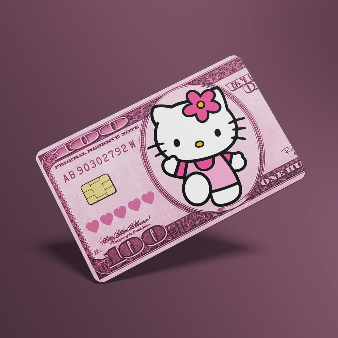 Hello Kitty Credit Card Vinyl Sticker, Credit Card Cover - Etsy