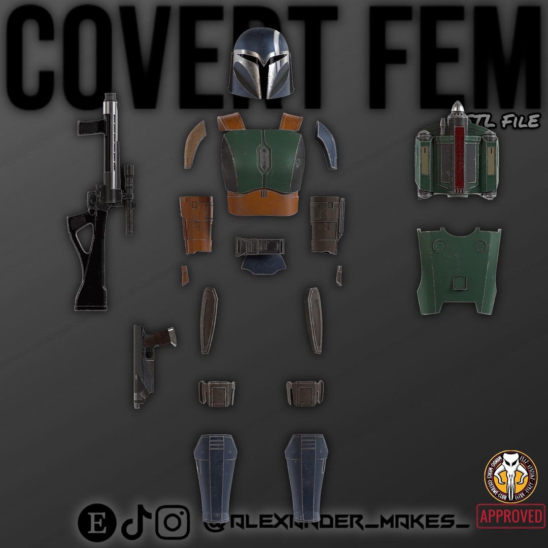 Mandalorian Covert Fem Full Kit Koska Reeves Nite Owl Female Mando Full Kit Post Imperial Mando ...