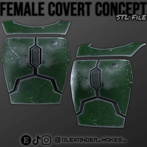 Female Covert Concept | Female Mando Armor | Female Mandalorian Chest ...