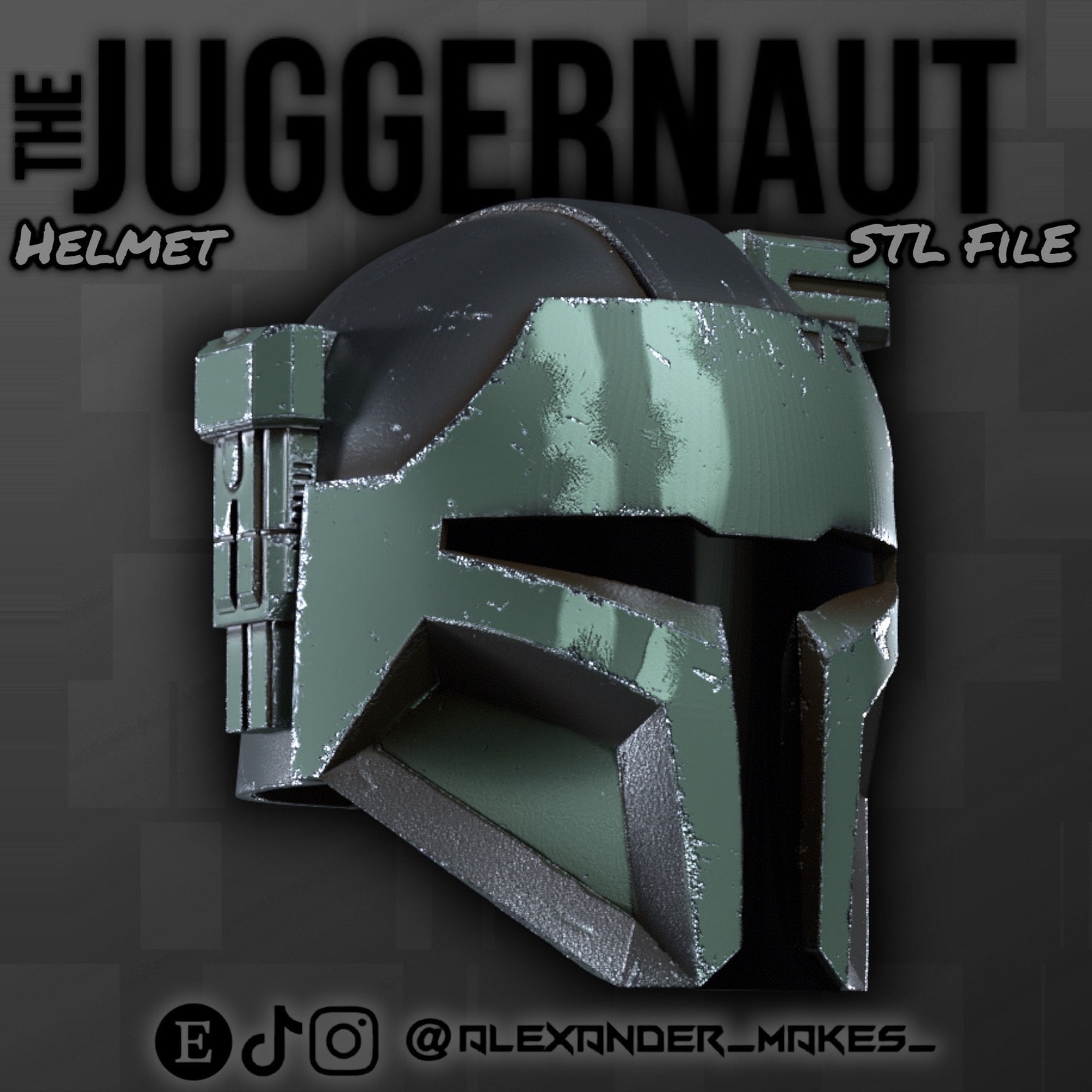 Heavy Mandalorian Helmet the Juggernaut Paz Vizsla Helmet 3D Print File ...
