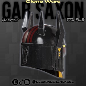 Gar Saxon Clone Wars Helmet - 3D Print File | MMC Approved Helmet ...