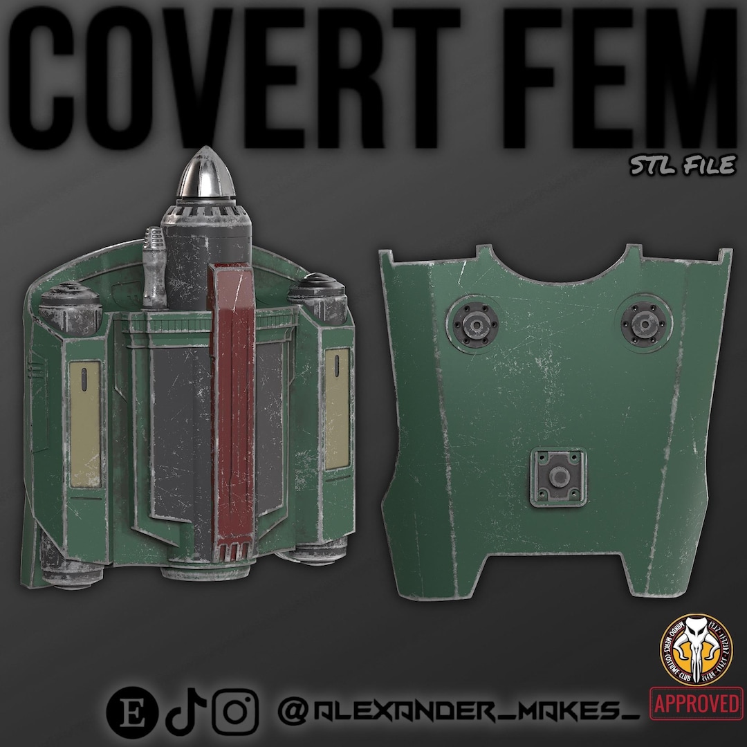 Mandalorian Covert Fem | Covert Female Jet Pack and Back Plate | Koska ...
