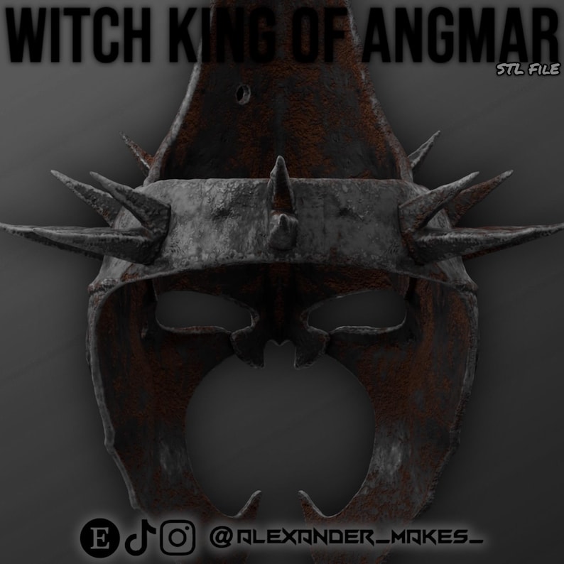 Witch King of Angmar Crown STL File - Lord of the Rings 3D Print - Etsy