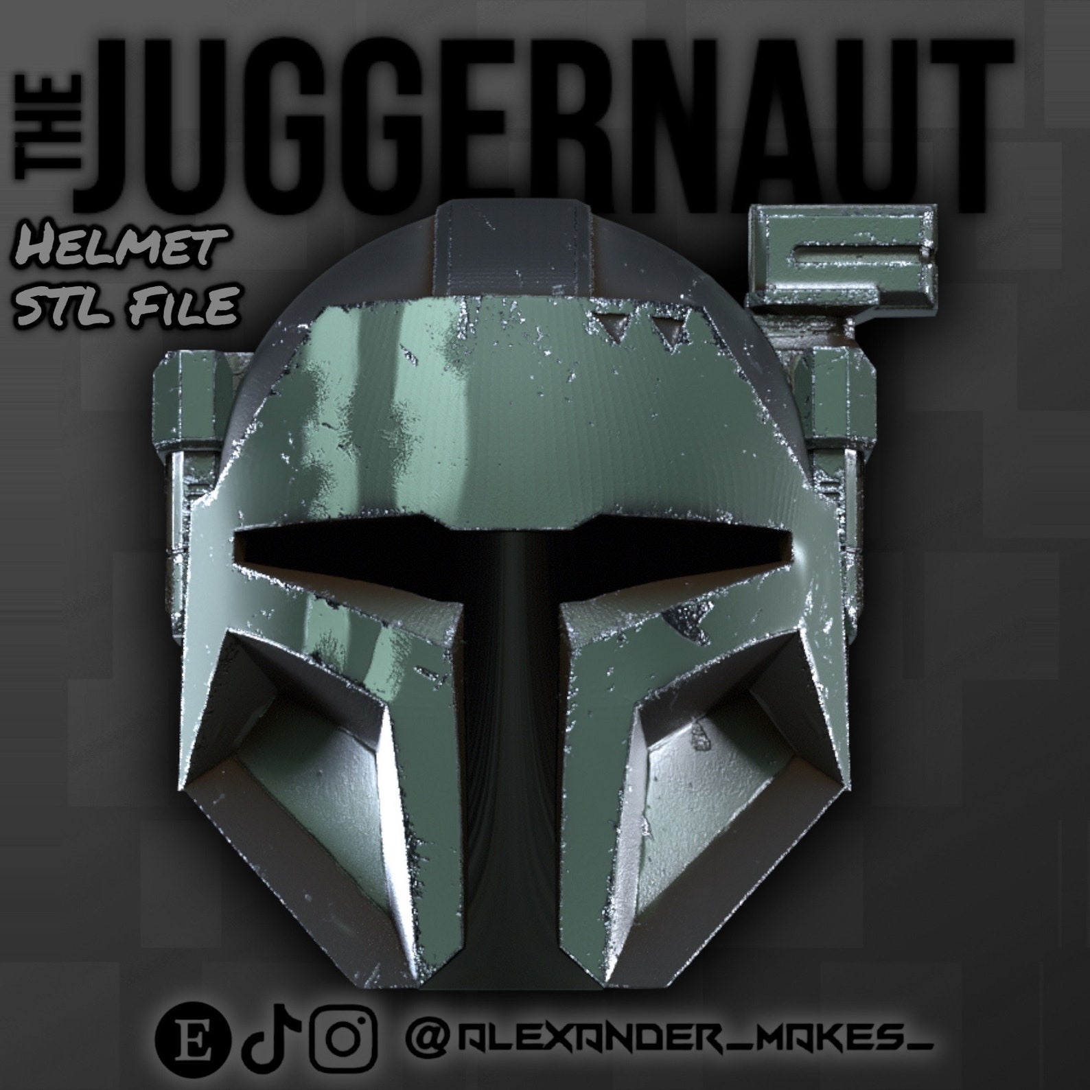 Heavy Mandalorian Helmet the Juggernaut Paz Vizsla Helmet 3D Print File ...