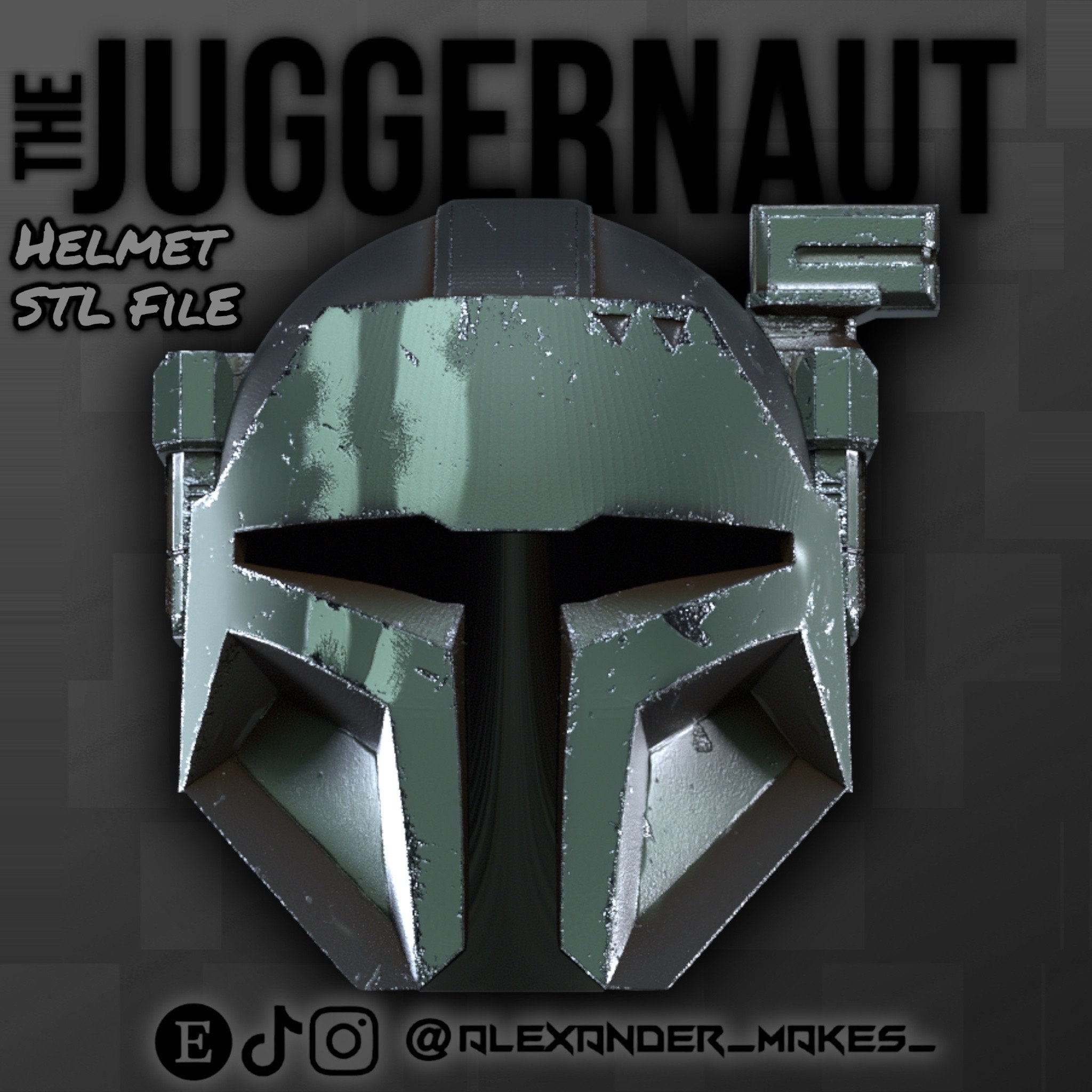 Heavy Mandalorian Helmet the Juggernaut Paz Vizsla Helmet 3D Print File ...