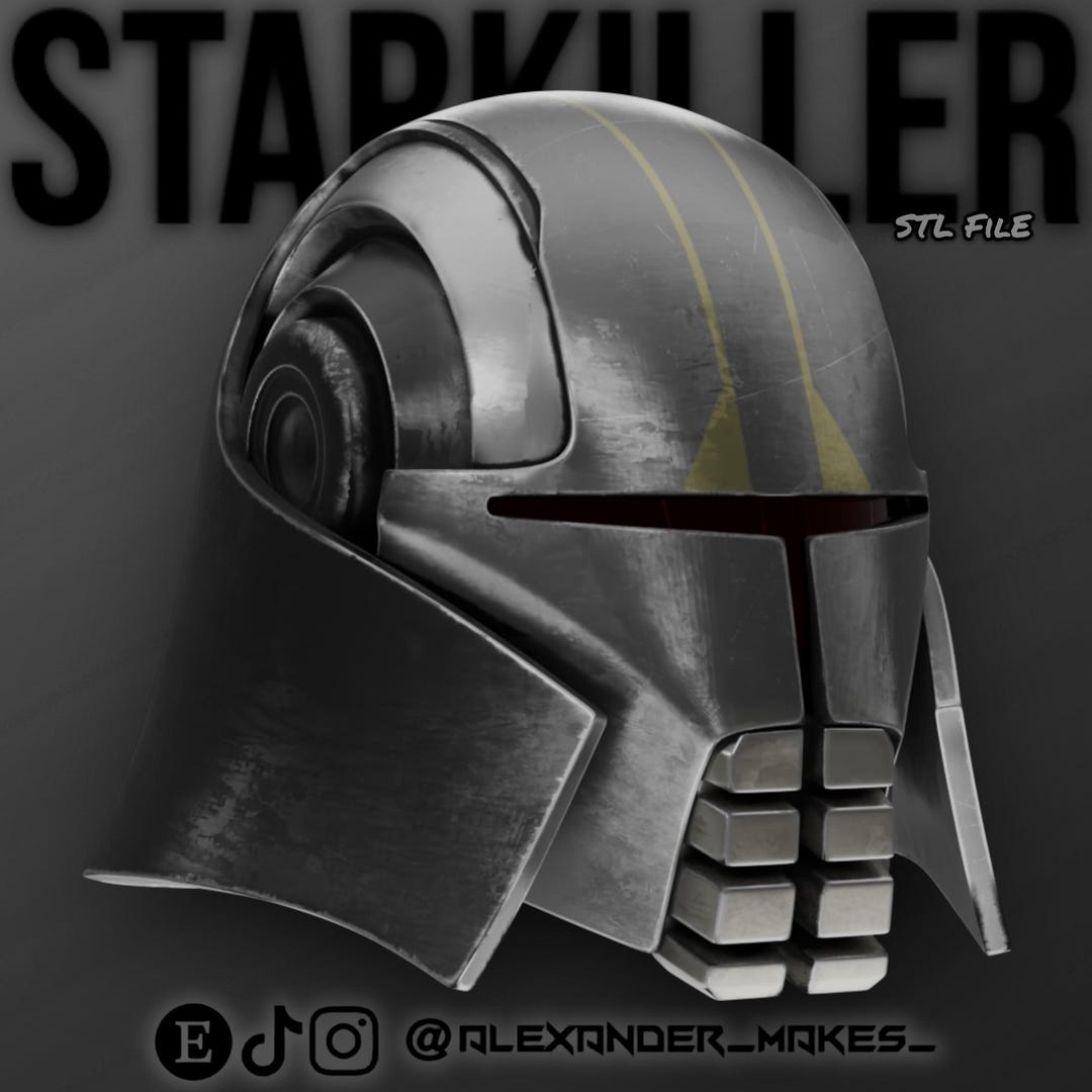 Starkiller Helmet 3D Print File: Galen Marek STL - Etsy