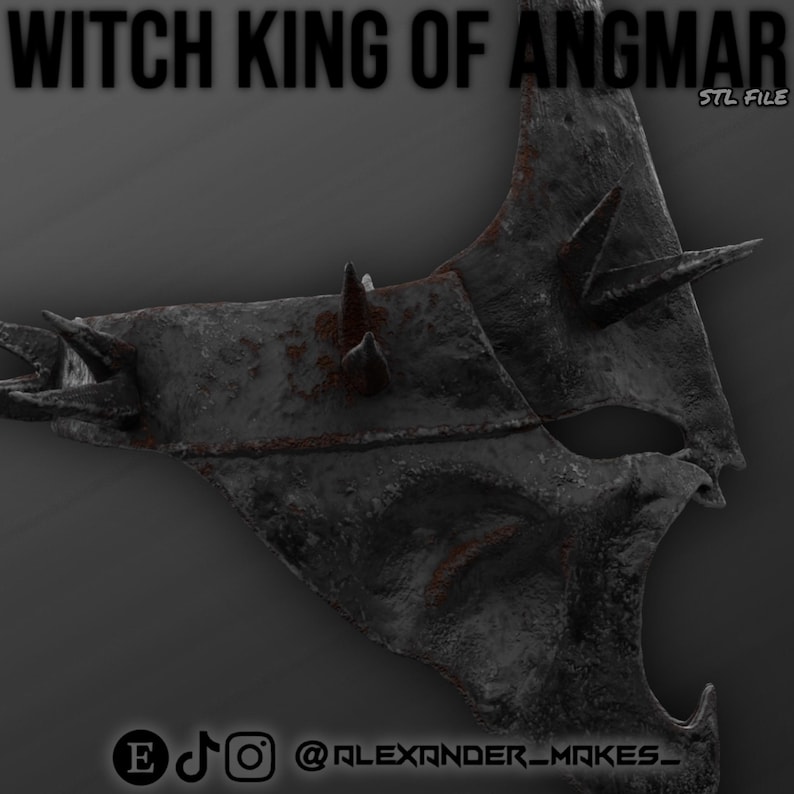Witch King of Angmar Crown STL File - Lord of the Rings 3D Print - Etsy