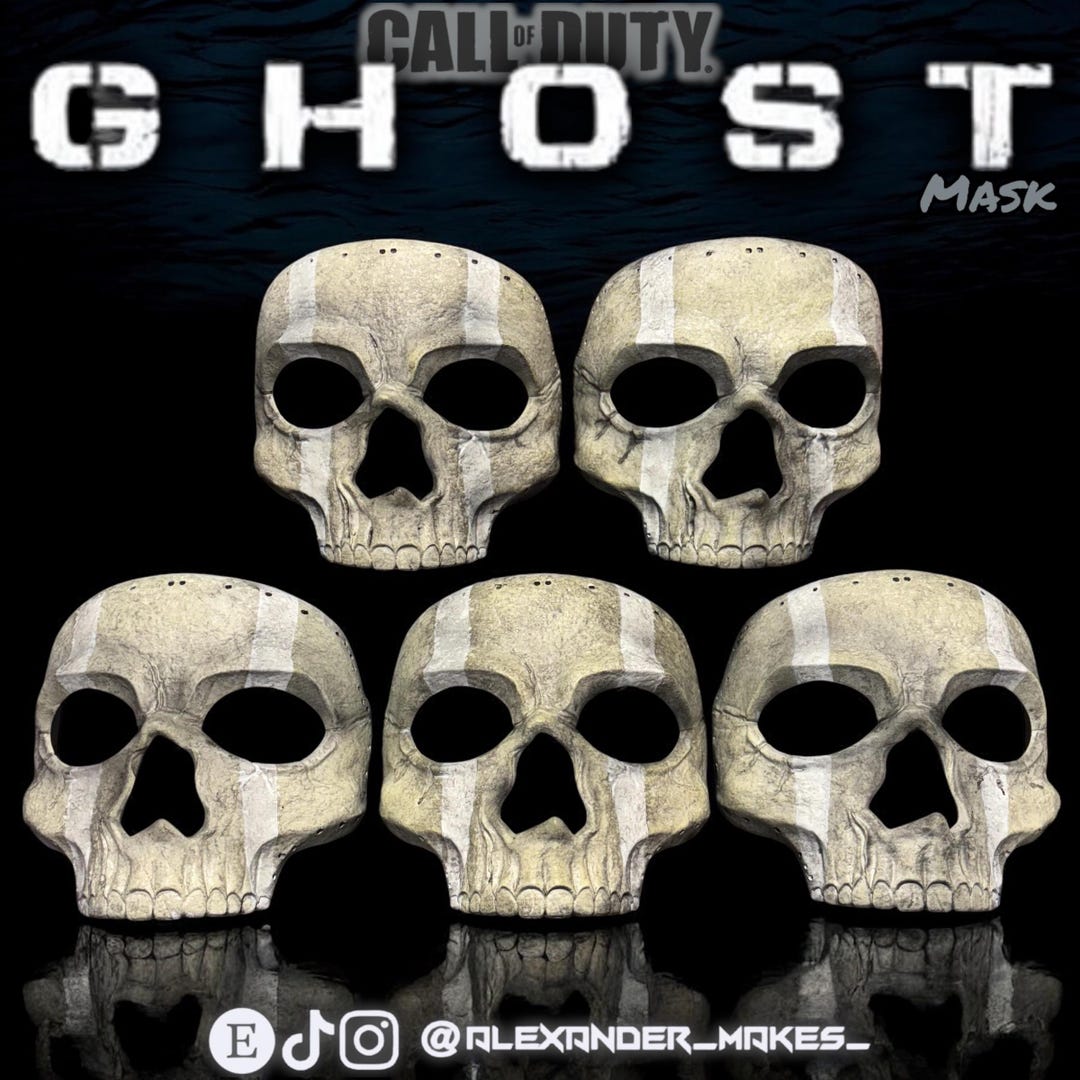 Ghost Mask Call of Duty Physical Item Wearable Ghost COD Mask - Etsy