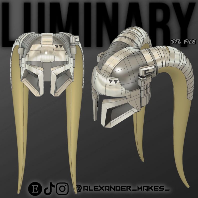 Twi'lek Heavy Mandalorian Helmet 3D Print File | MMC Approved - Etsy