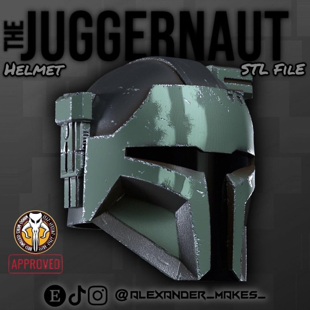 The Juggernaut Mandalorian Helmet | Paz Vizsla MMC Approved (3D Print ...