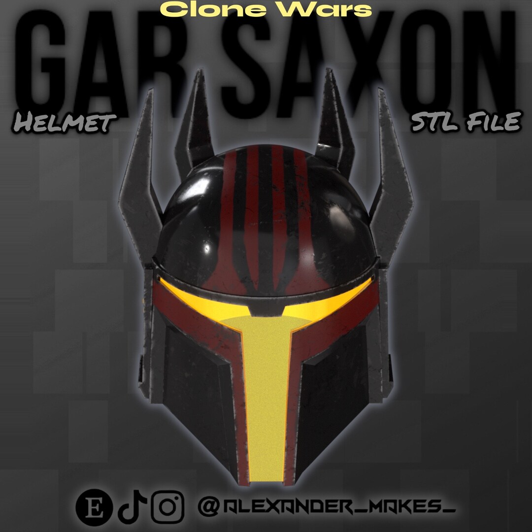 Gar Saxon Clone Wars Helmet - 3D Print File - Etsy