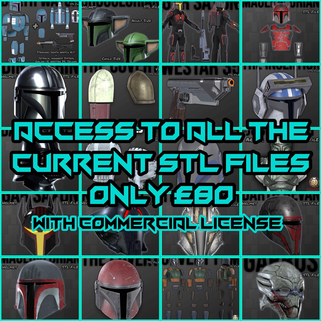 All Current STL Files Mandalorian Star Wars 3D Files - Etsy UK