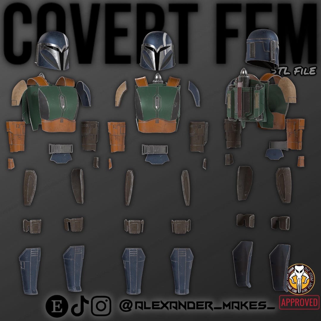 Mandalorian Covert Fem Full Kit | | Koska Reeves | Nite Owl | Female Mando Full Kit| Post ...