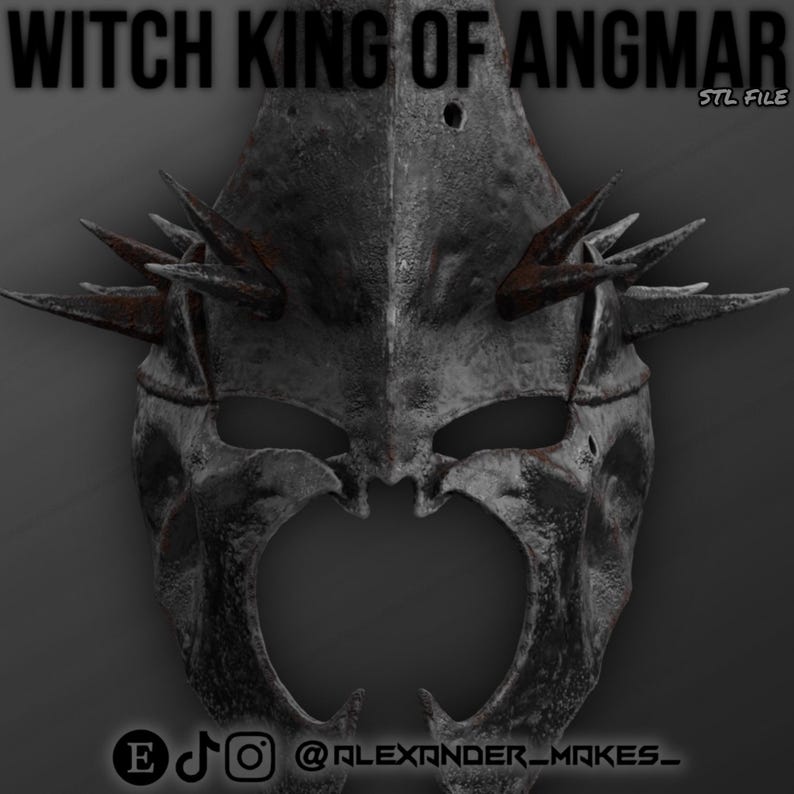 Witch King of Angmar Crown STL File - Lord of the Rings 3D Print - Etsy