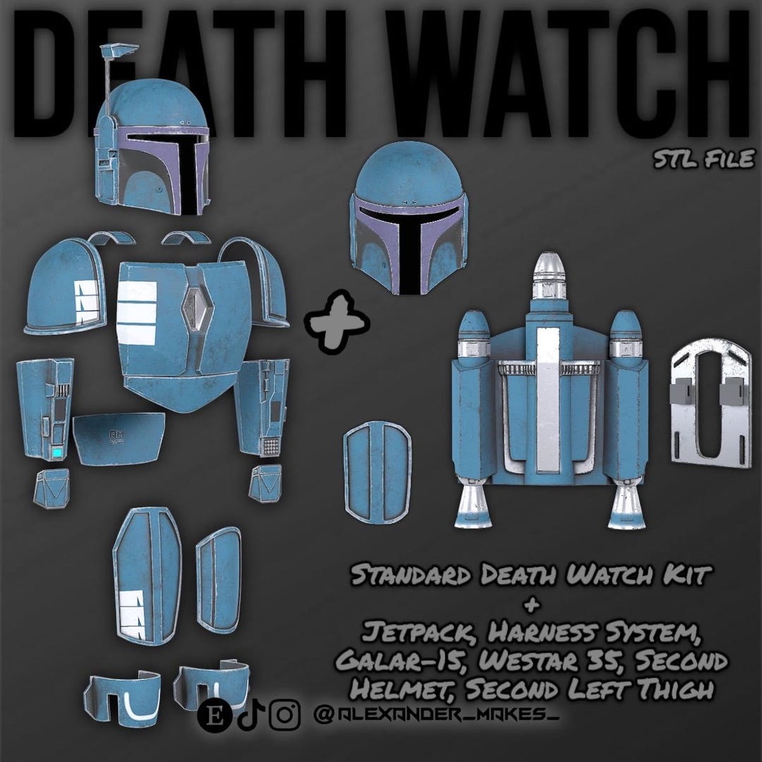 Death Watch Armor - the Mandalorian | Axe Woves | Death Watch Complete ...