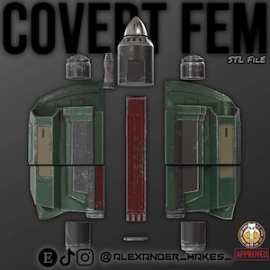 Mandalorian Covert Fem | Covert Female Jet Pack and Back Plate | Koska ...