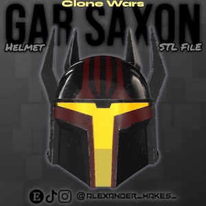 Gar Saxon Clone Wars Helmet - 3D Print File | MMC Approved Helmet ...
