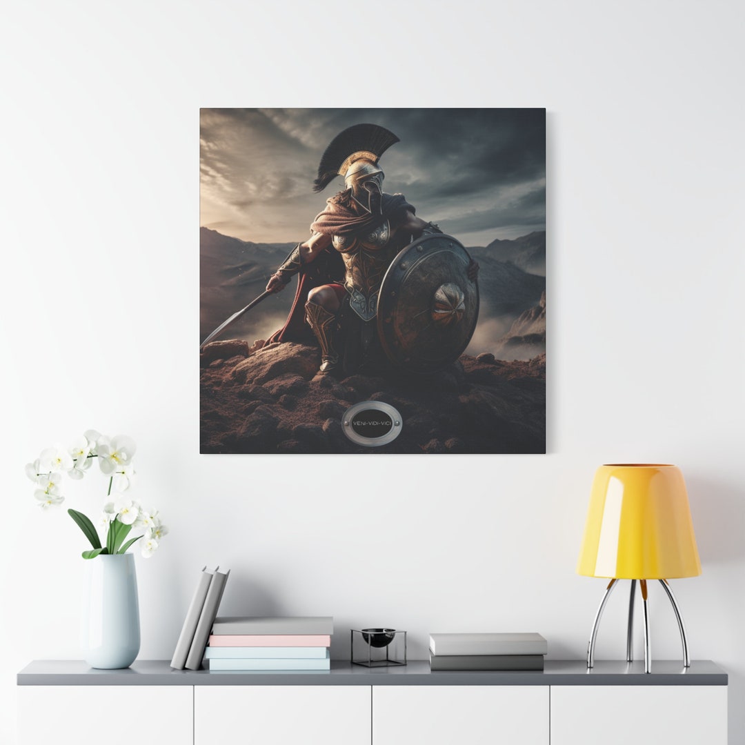 Roman Warrior, Wall Art, Canvas, Wall Decor, Gladiator, Print on Canvas ...