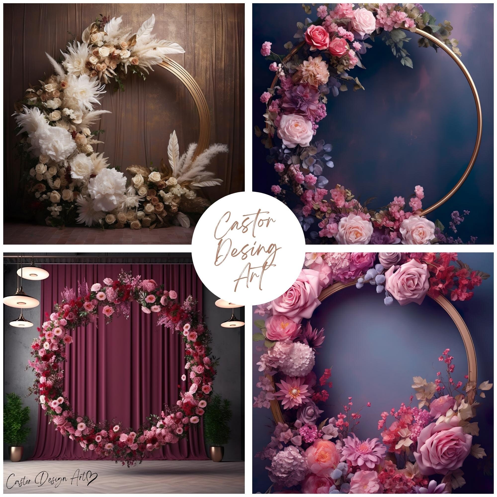 29 Floral Ring Backdrop Overlays Maternity Overlays for - Etsy Australia