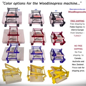 A5 Block Printing Press, Handcrafted for Linocut Art, Durable Linoleum ...